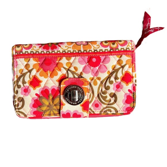 Vera Bradley | Bags | Vera Bradley Turnlock Turn Key Wallet Clutch ...